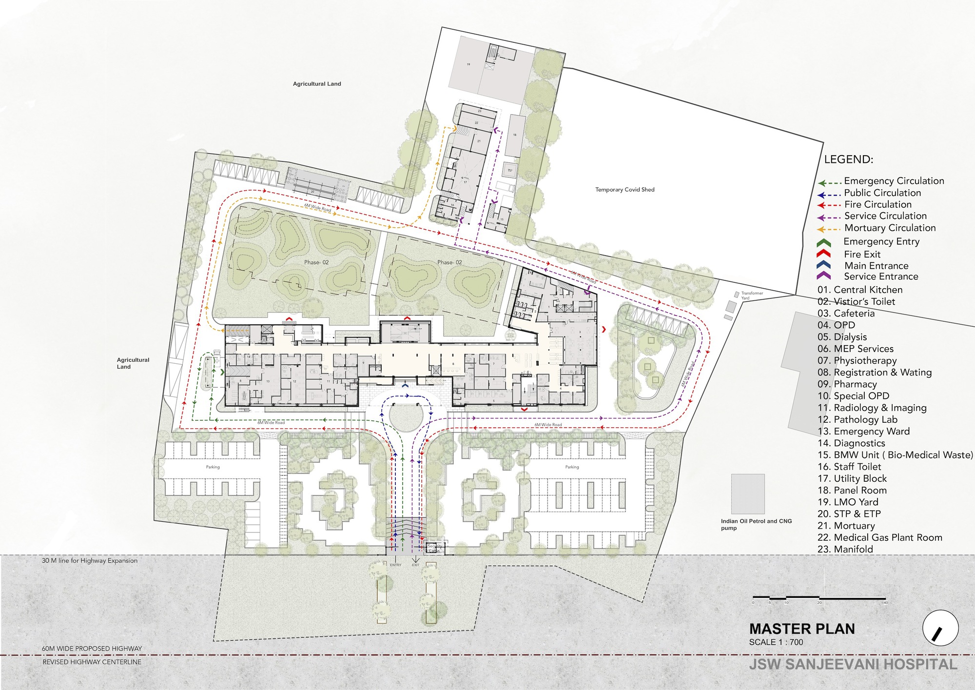 Gallery of JSW Sanjeevani Multispeciality Hospital / SJK Architects - 17
