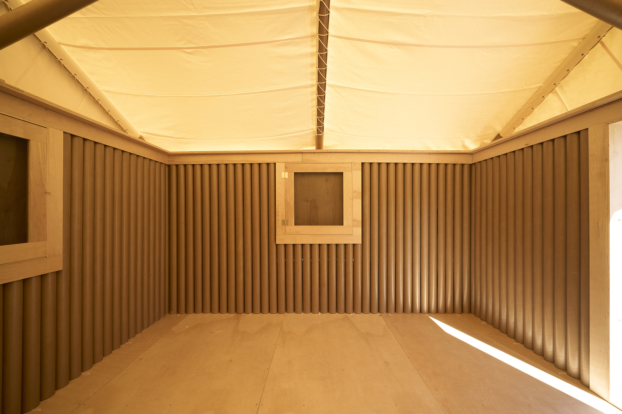 Gallery of Shigeru Ban Architects Unveils "Paper Log House" on Display ...