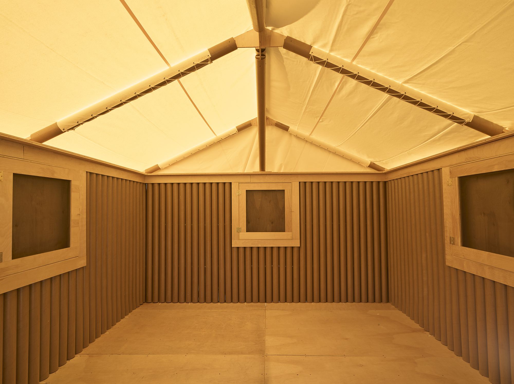 Gallery of Shigeru Ban Architects Unveils "Paper Log House" on Display ...