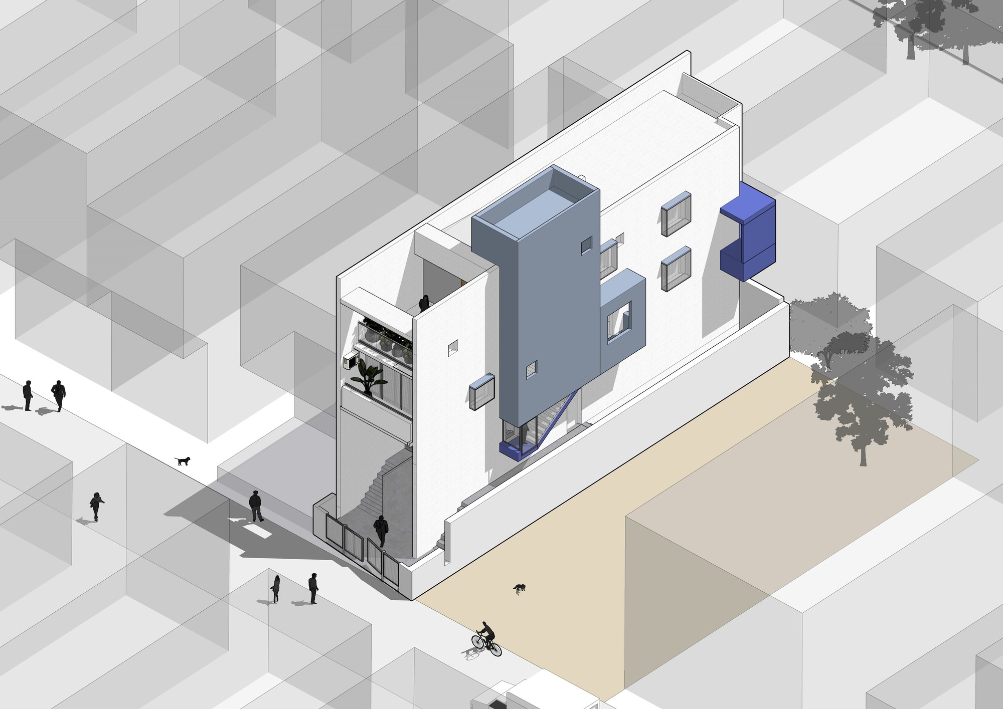 Gallery of House of Protruding Staircase / Karan Darda Architects - 18