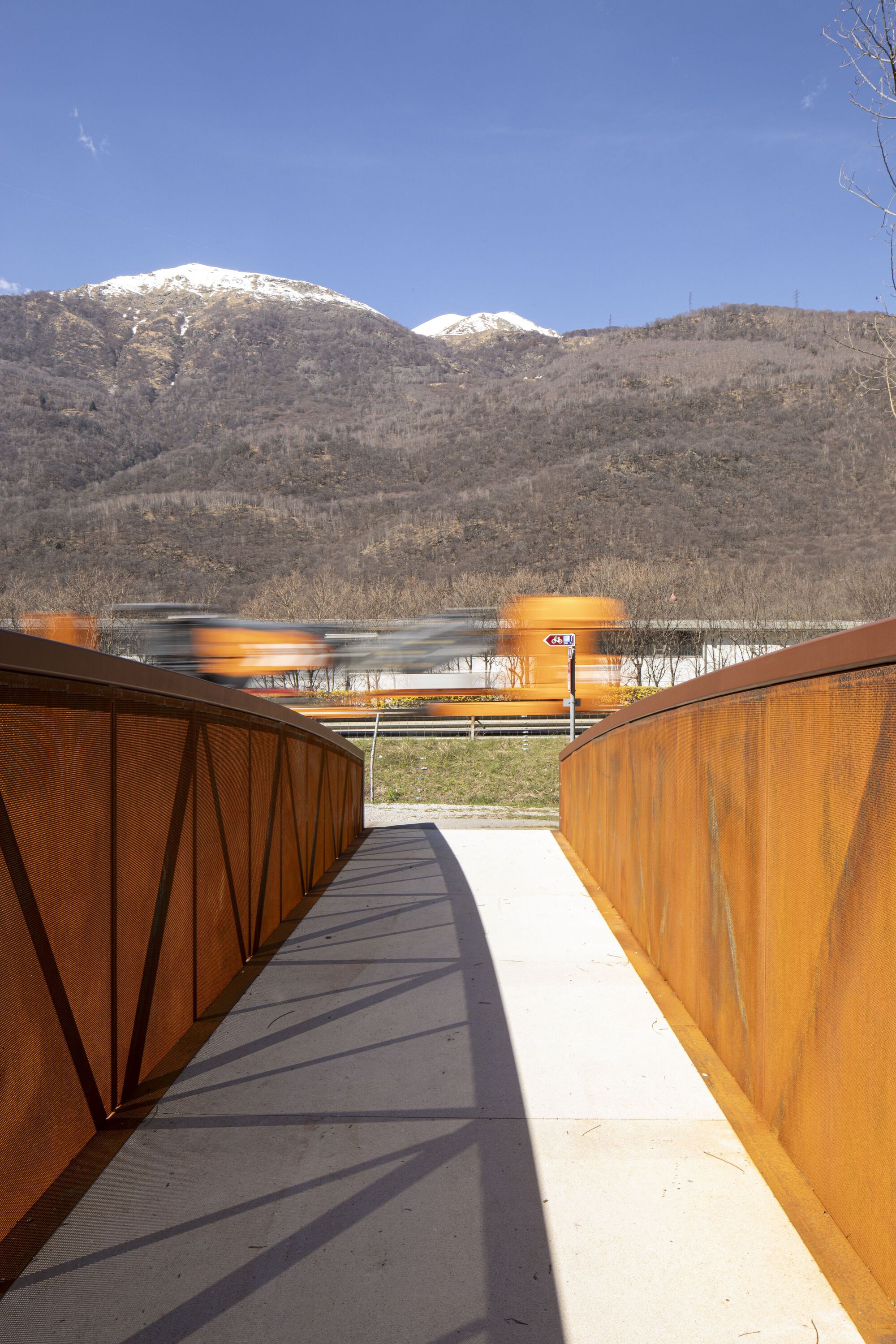 Gallery of Mezzovico Pedestrian and Bicycle Footbridge Renovation ...