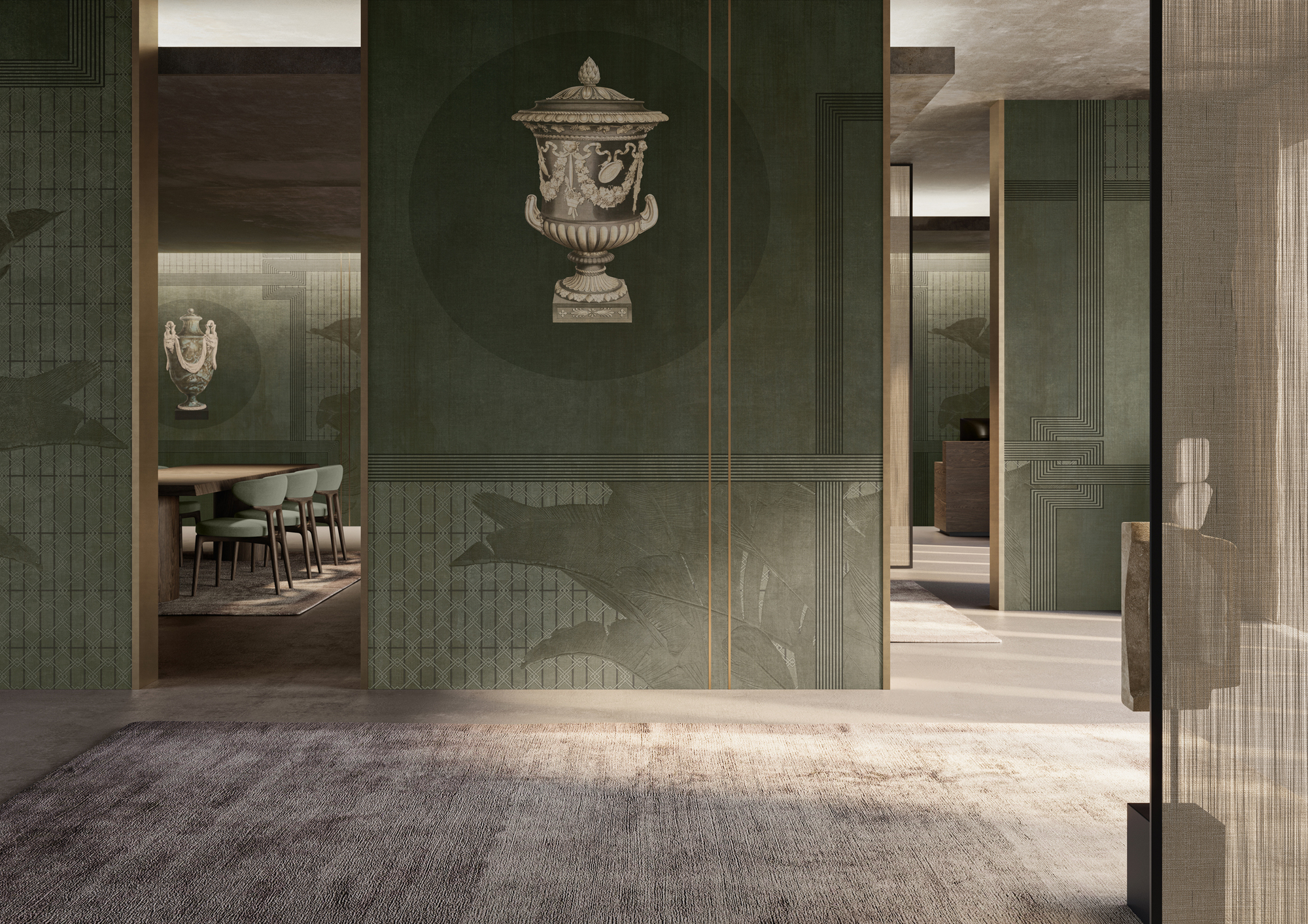 Gallery of Modern Interiors with a Historical Touch: Figurative Wall ...