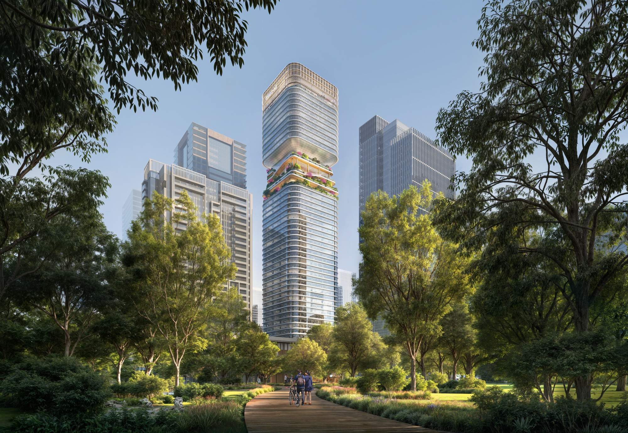 SOM Breaks Ground on CIMC Global Headquarters in Shenzhen | ArchDaily