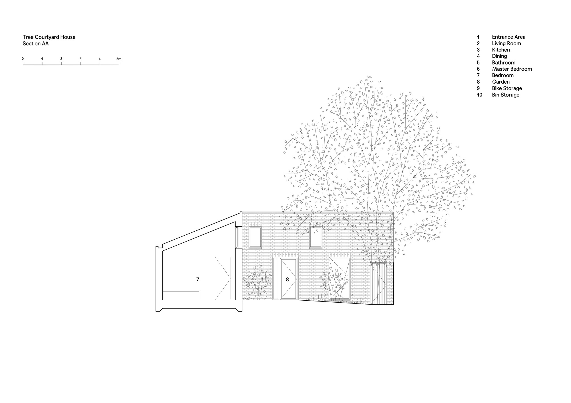 Gallery of Tree Courtyard House / ao-ft - 14