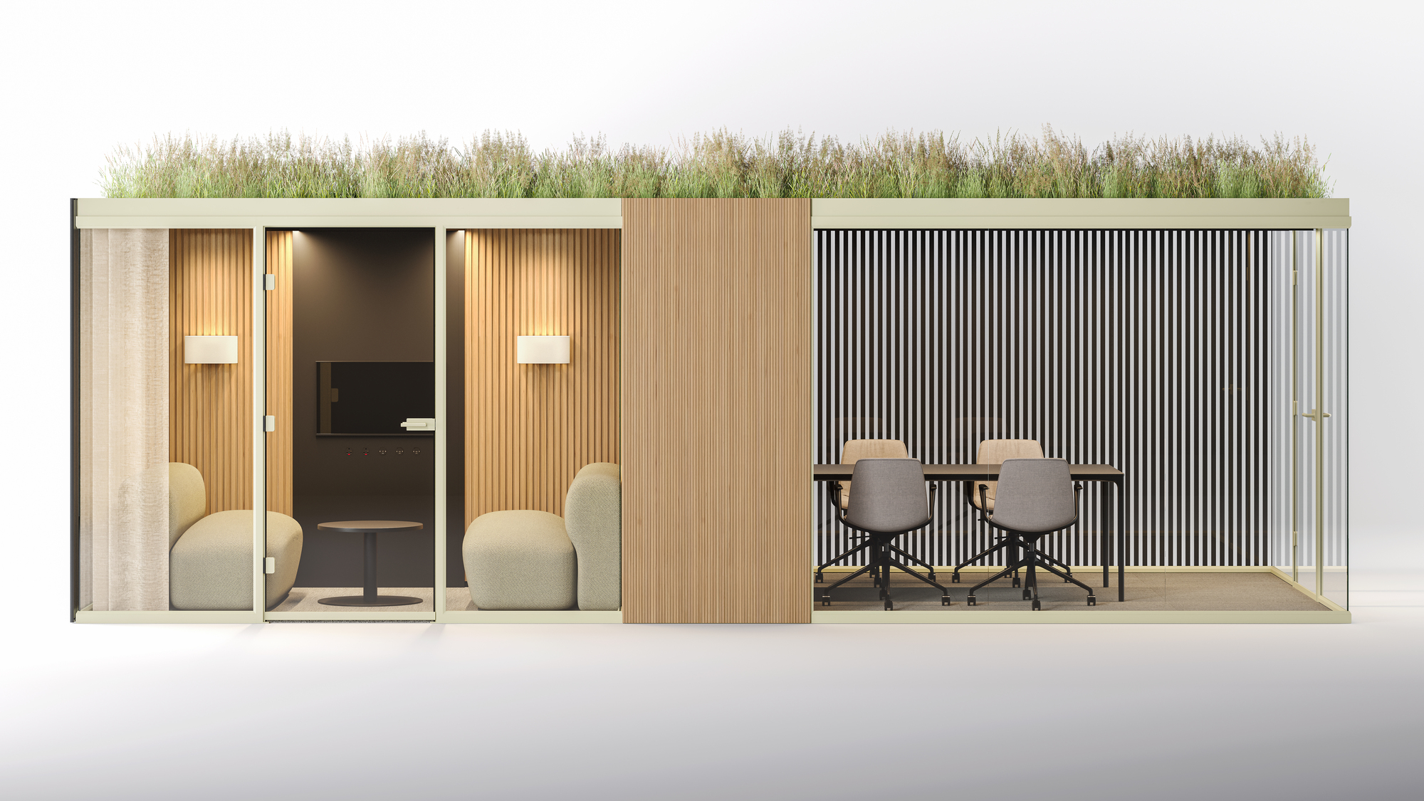 Gallery of An Eden within the Workplace: Flexible Pods with Biophilic ...