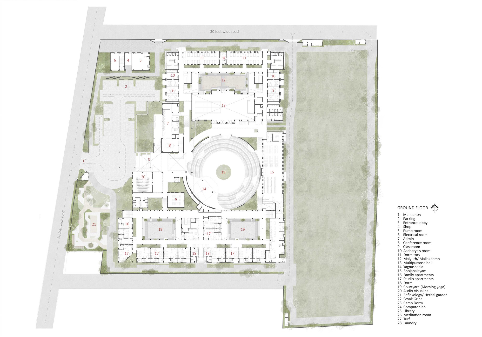 Gallery of Vedic Vidya Kendra Retreat Center / Shanmugam Associates - 22