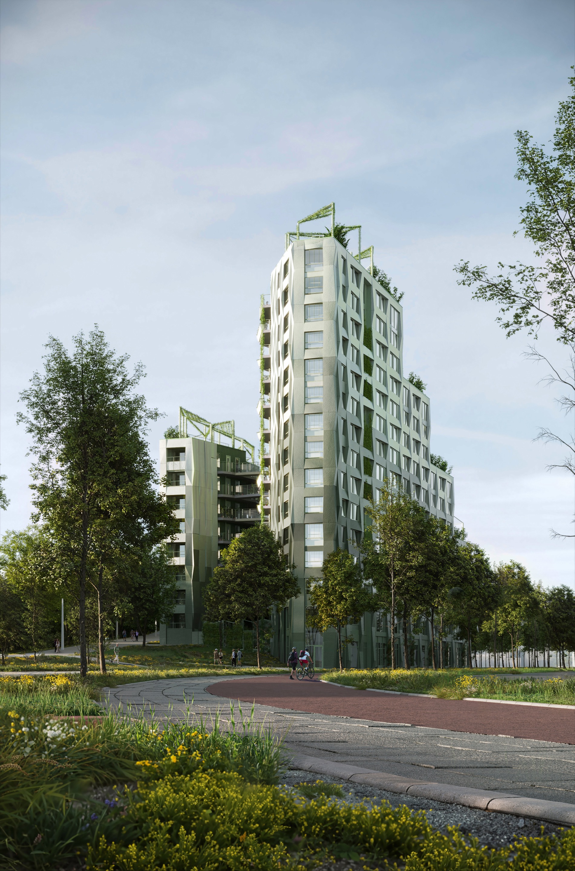 Gallery of Kop Dakpark: The Project by INBO and h3o architects that ...