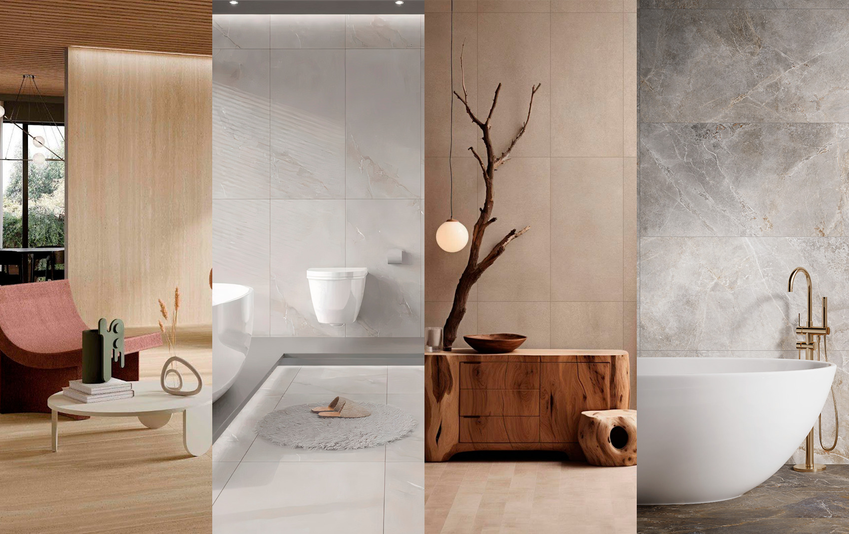 Entre la piedra y el diseño: 4 texturas y tonos que conectan con el ...