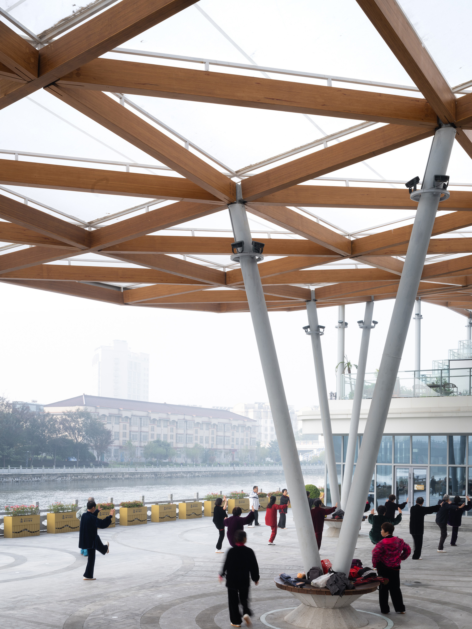 Gallery of The Canopy Pavilion by the Canal / AESEU Architectural ...