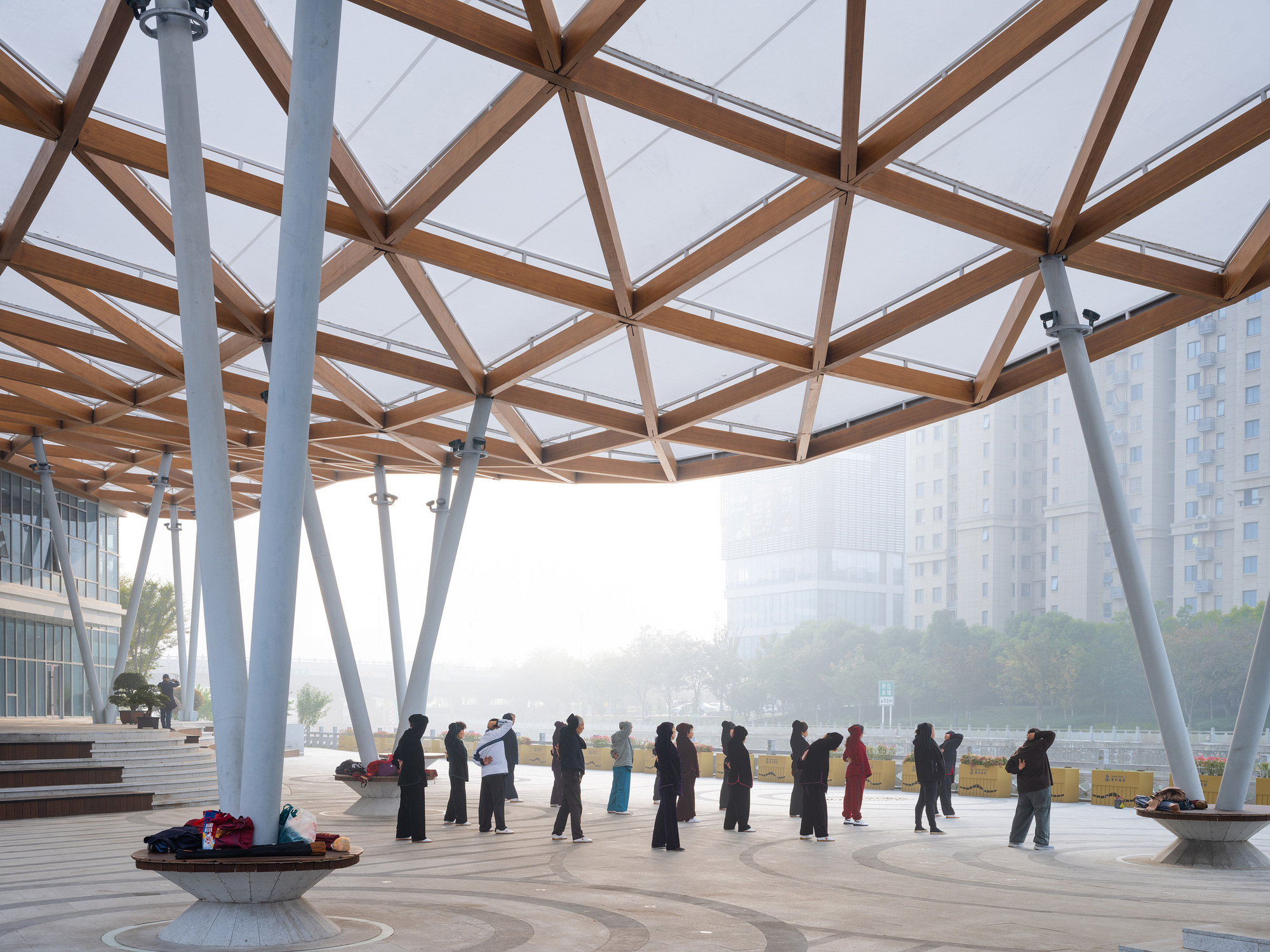 Gallery of The Canopy Pavilion by the Canal / AESEU Architectural Technology and Art studio - 18