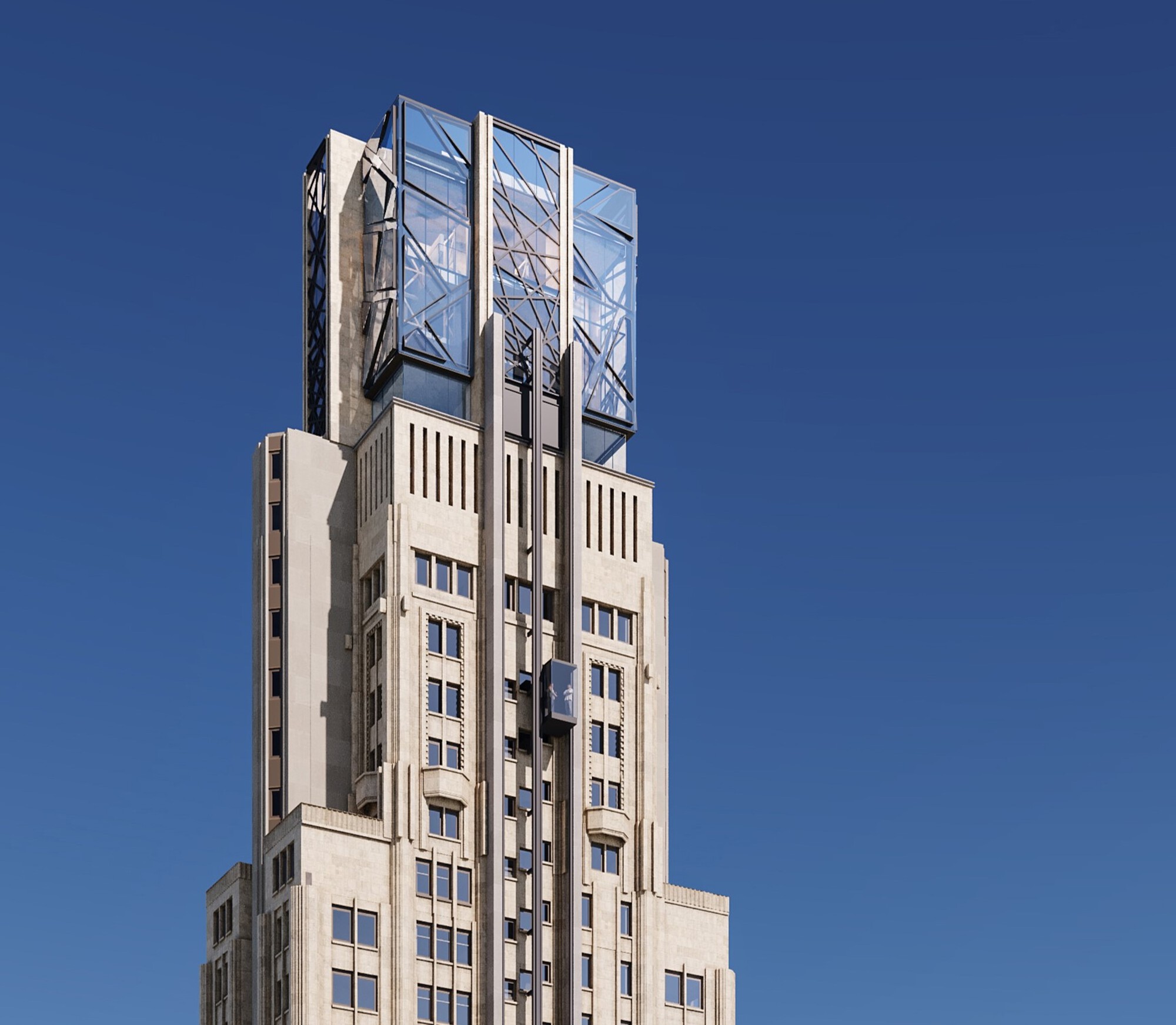 Gallery of Studio Libeskind Unveils New Images of the Art Deco Tower ...