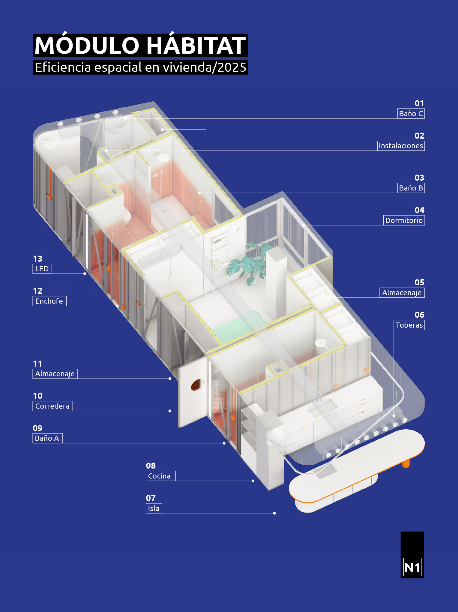 Gallery of Habitat Module / MEII ESTUDIO - 15