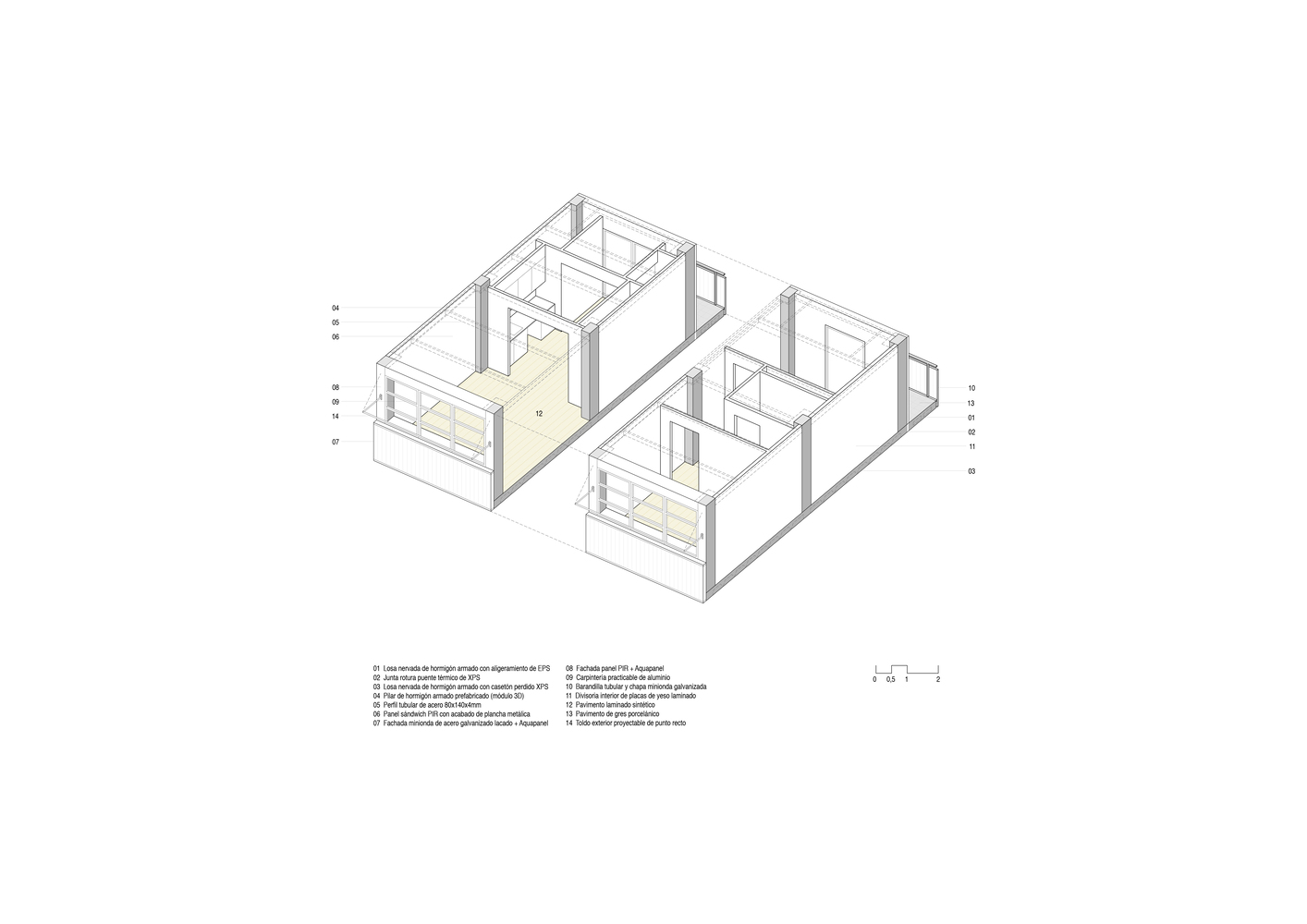 Gallery of 45 Industrialized Social Housing Units / Vivas Arquitectos - 17