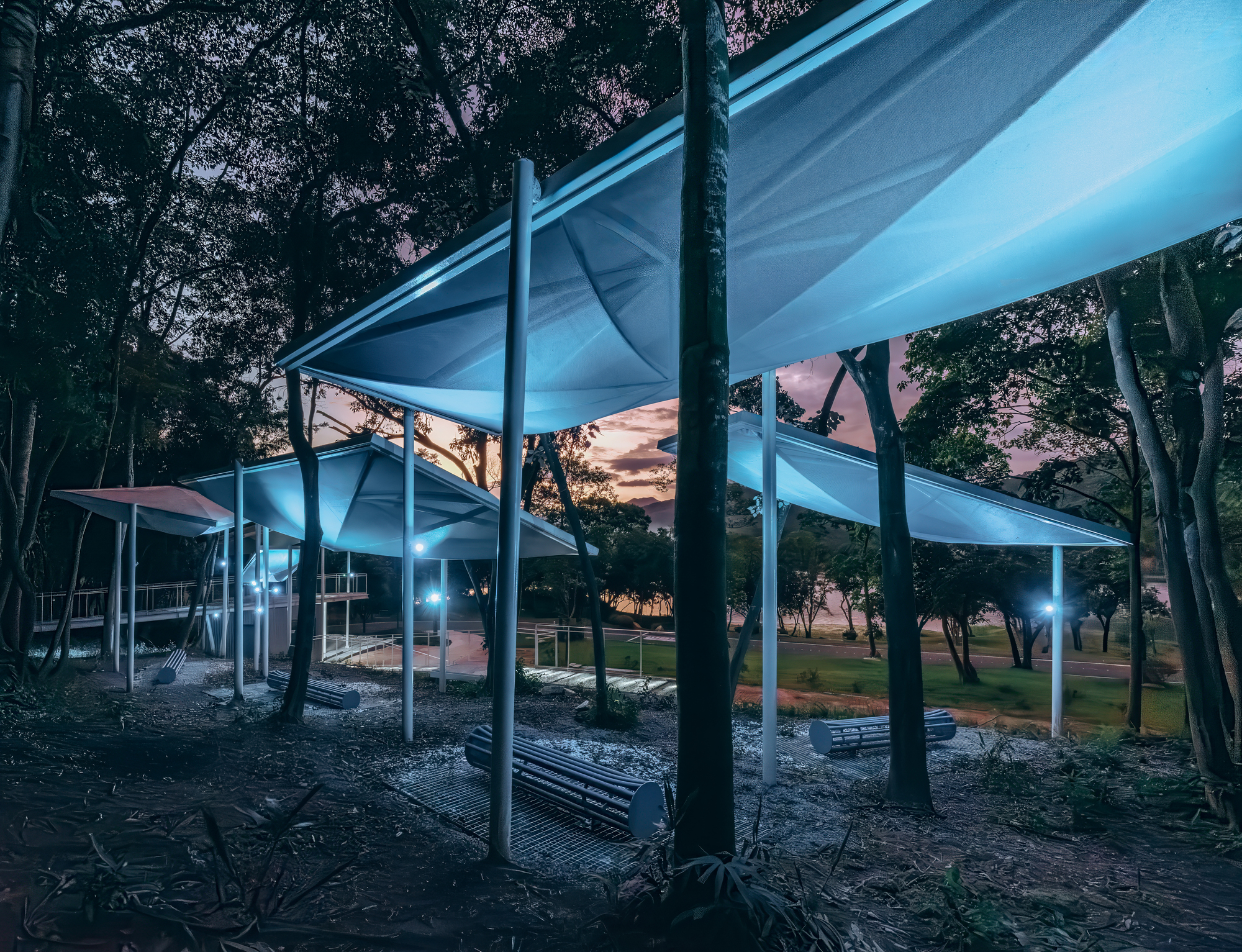 Gallery of Floating Canopy Grove / People's Architecture Office + Ziwei ...