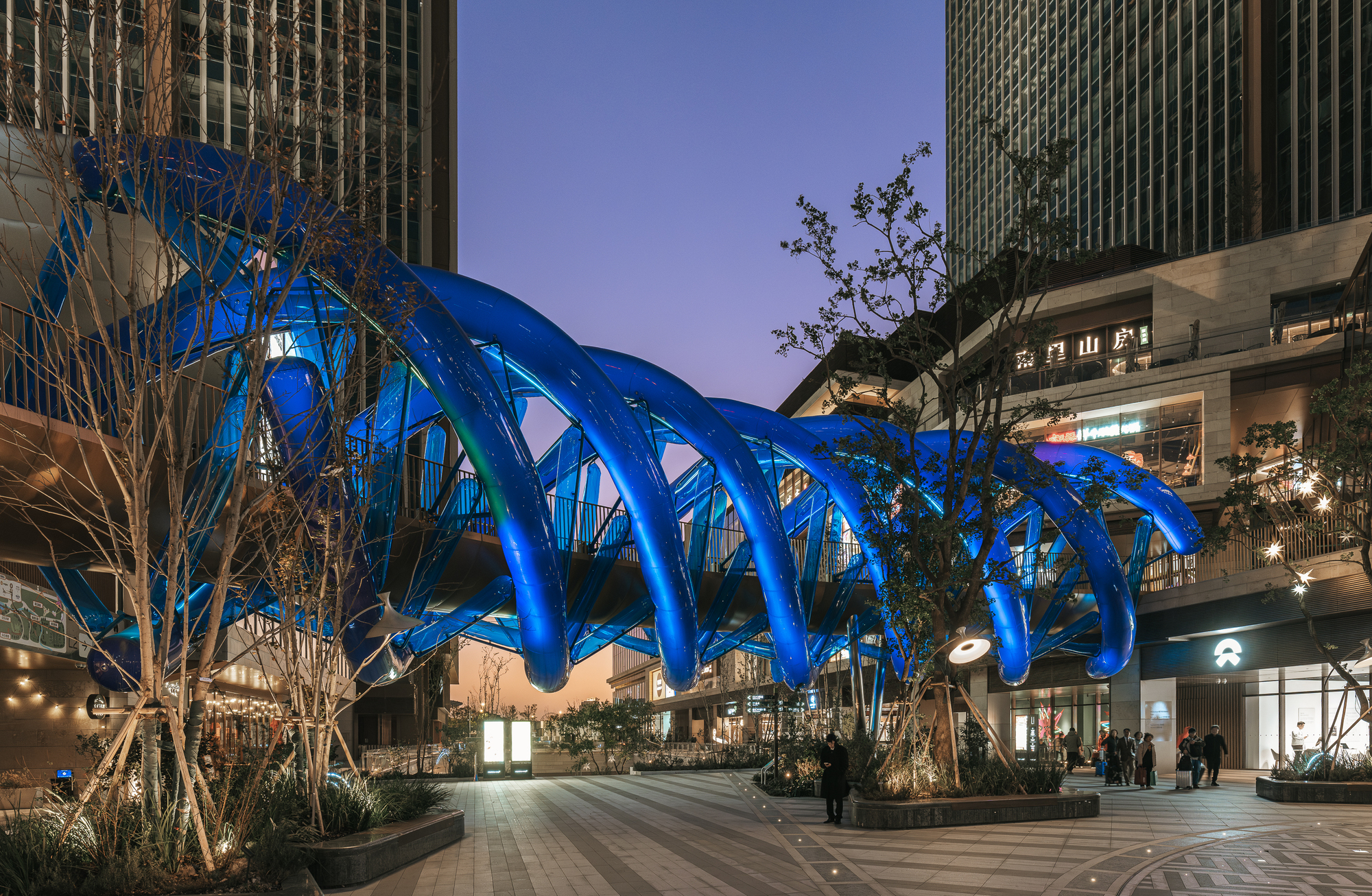 Gallery of The Blue Rotary Membrane Bridge / People's Architecture ...