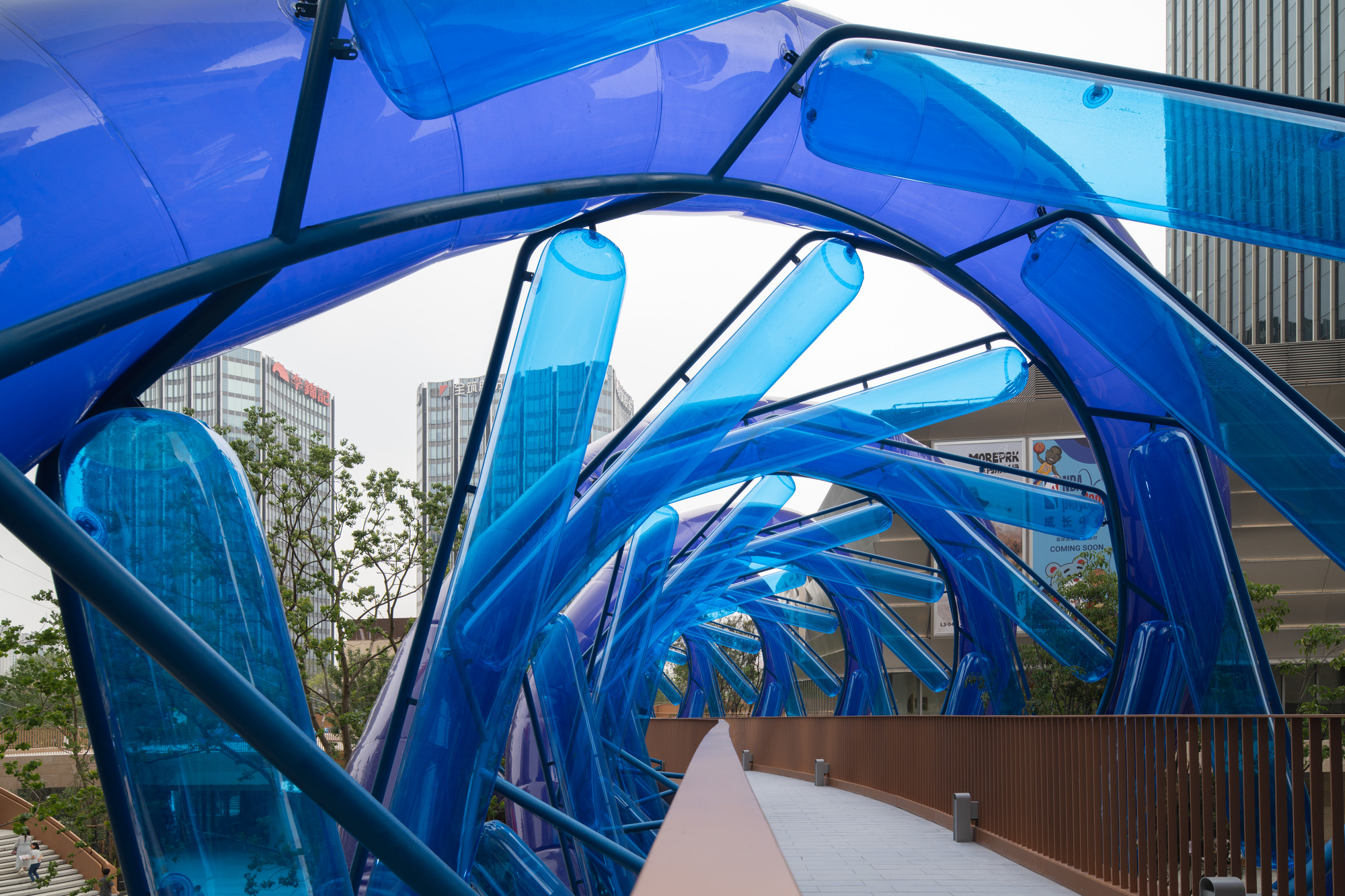 Gallery of The Blue Rotary Membrane Bridge / People's Architecture ...