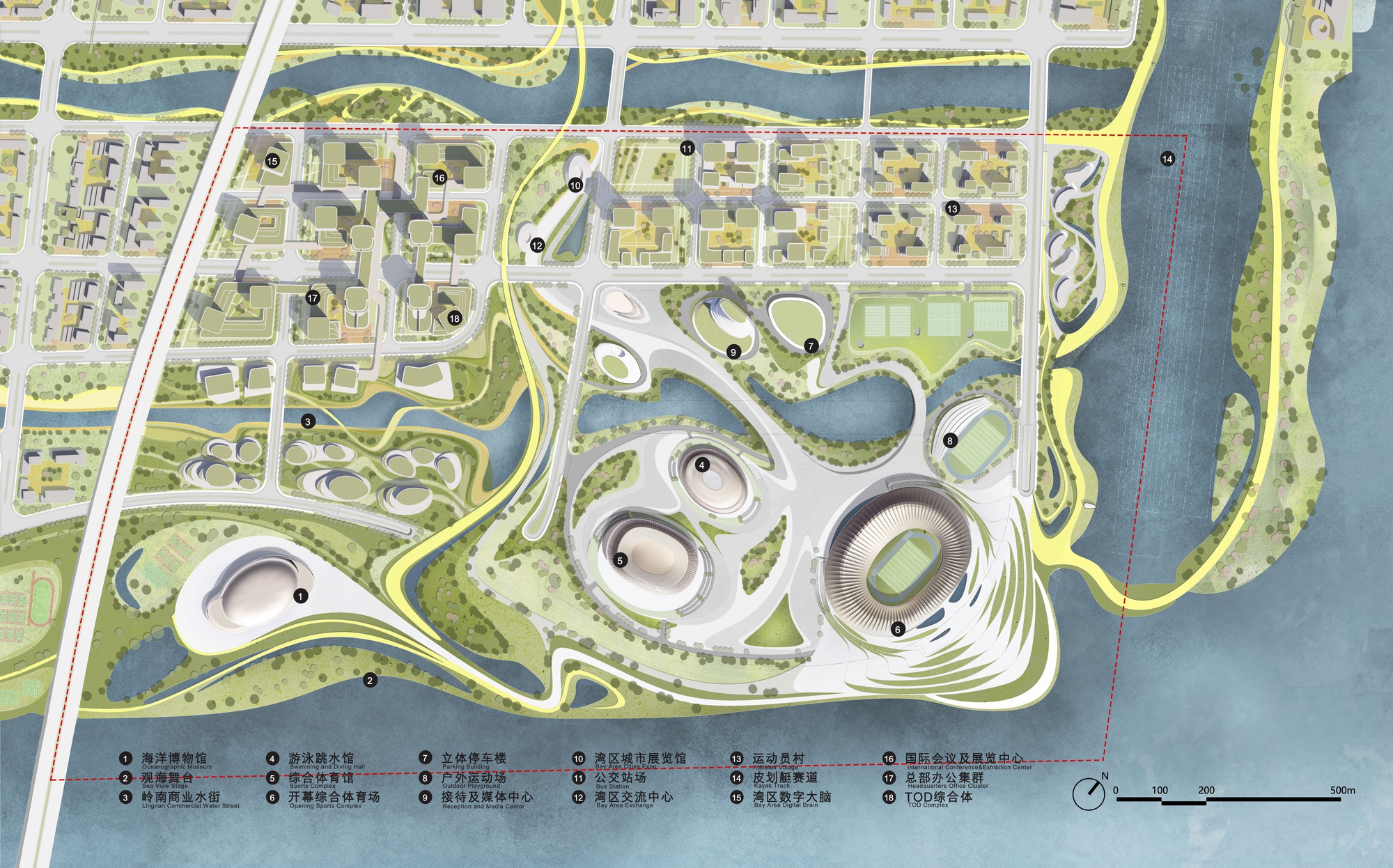 Galería de Centro Deportivo del Área de la Gran Bahía / Zaha Hadid ...