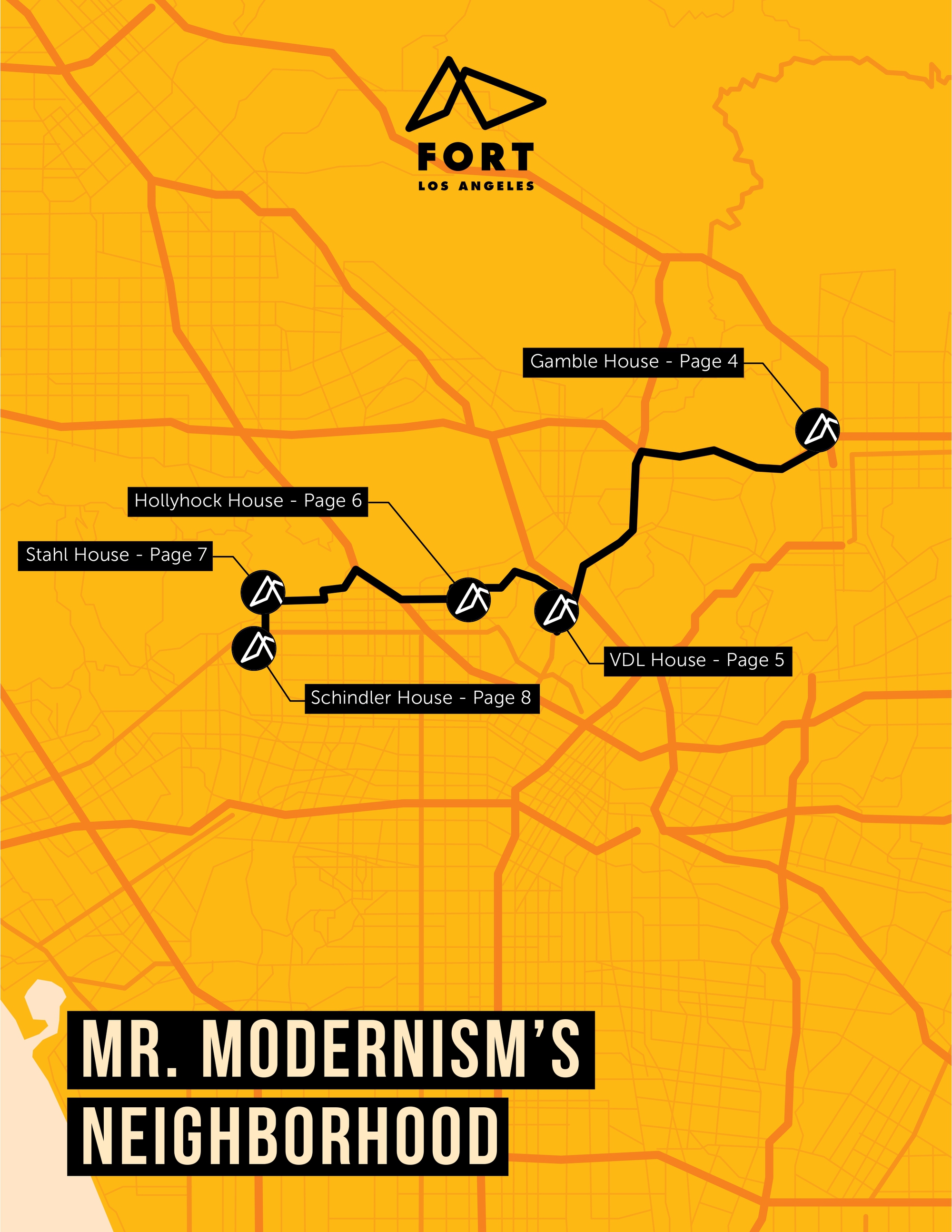 Mr. Modernism’s Neighborhood - Free Self Guided Architectural Trail Map ...