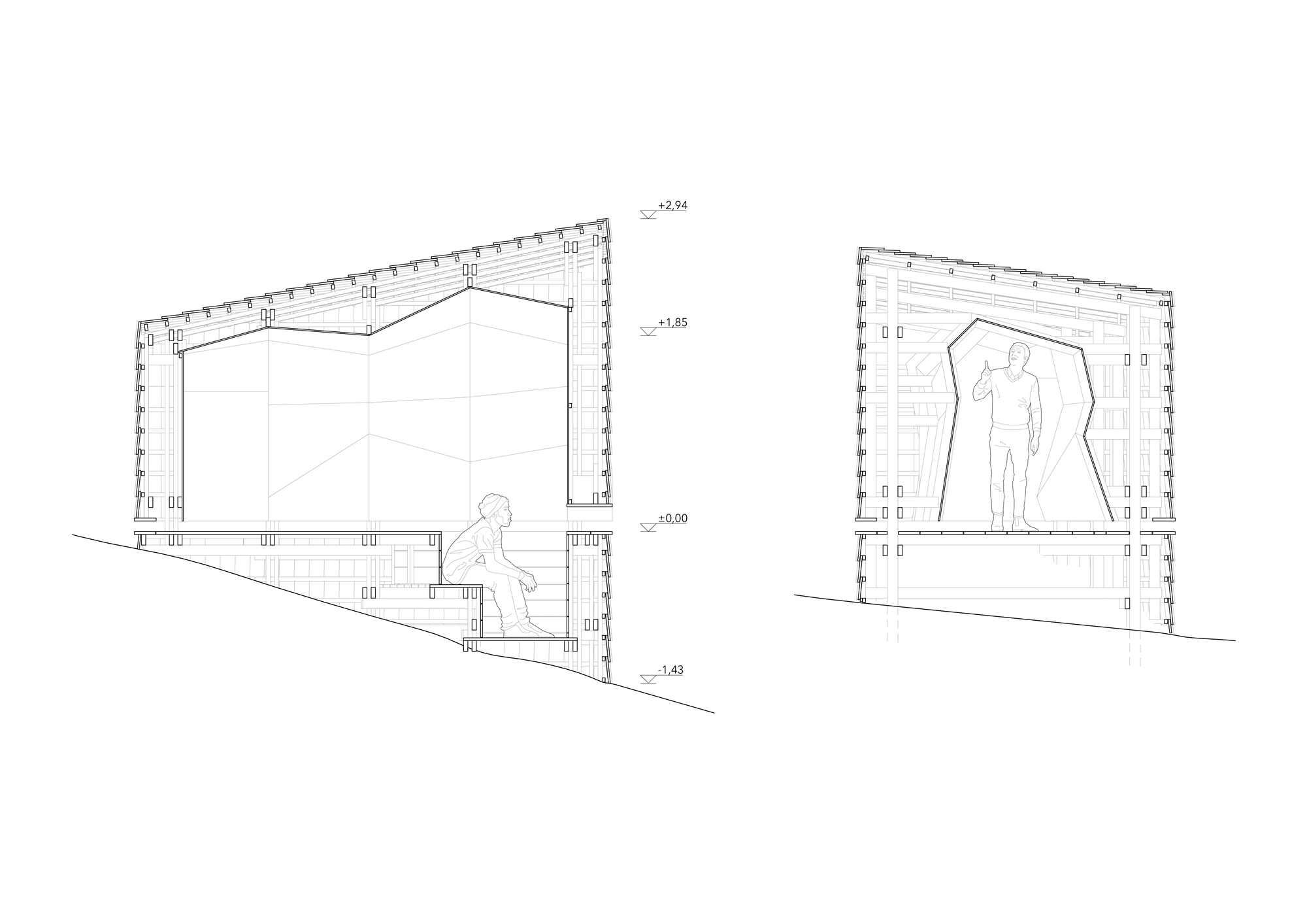 画廊 勒卡里尔小屋 / Léo Brouel + Gauthier Cammas + Hugo Rubio + Seddik ...